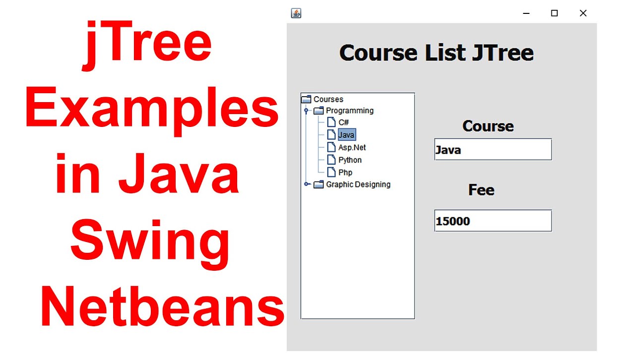 java swing  jtree examples in Netbeans | java projects