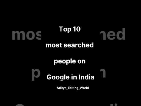 Top 10 most searched people on Google in India