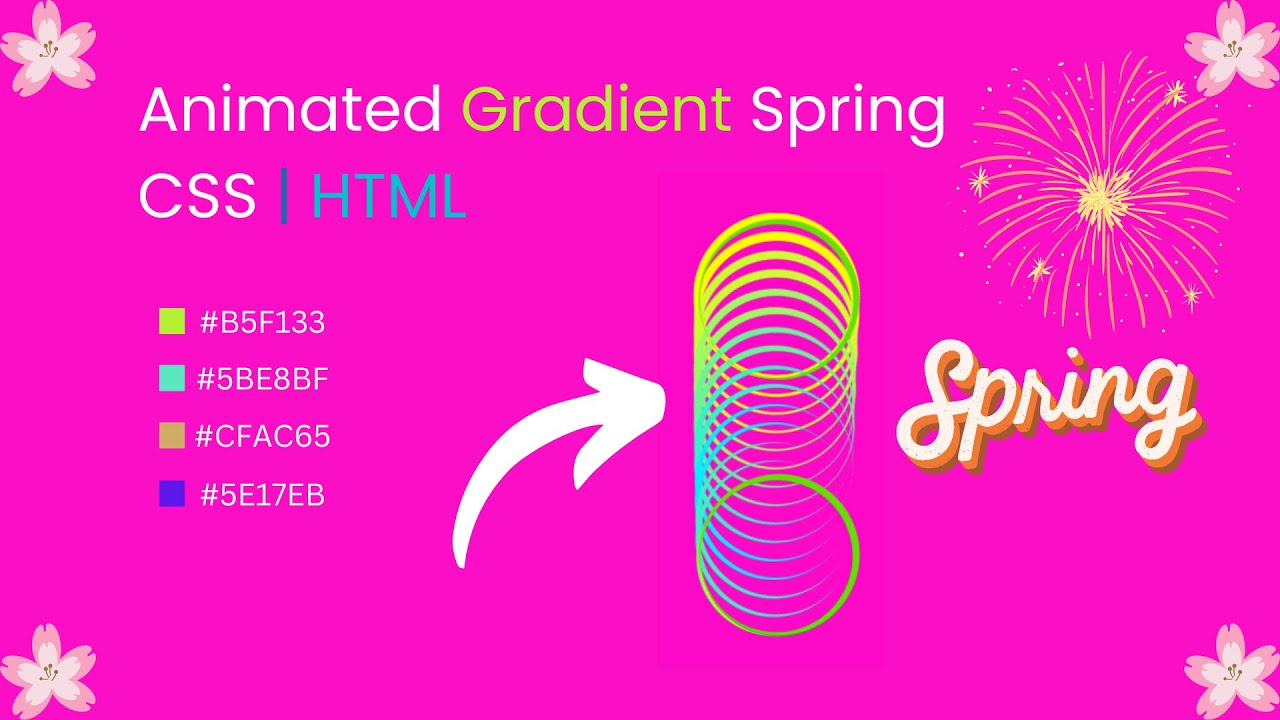 How To Make Animated Gradient Spring using CSS And HTML only!