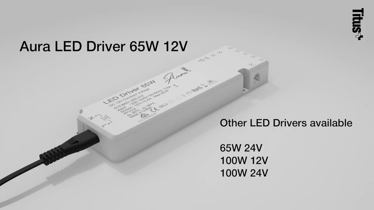 Aura 12V 100W LED Driver | Titus Tekform