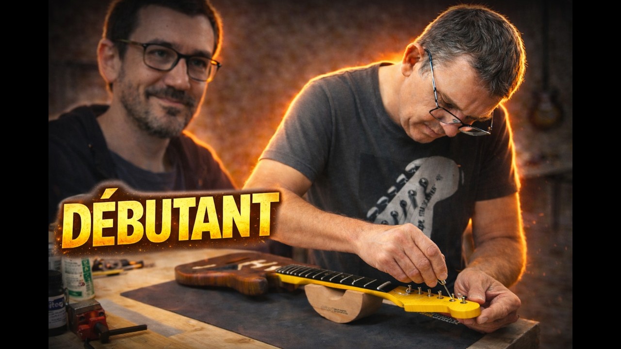 Débutant : il fabrique sa première guitare électrique (tuto pas à pas et petit budget)