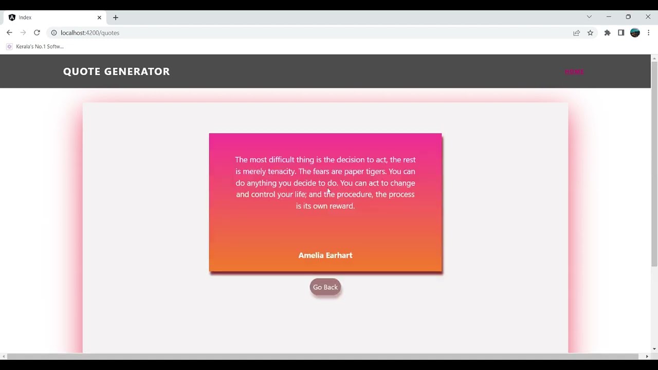Quote Generator | Angular Project with API