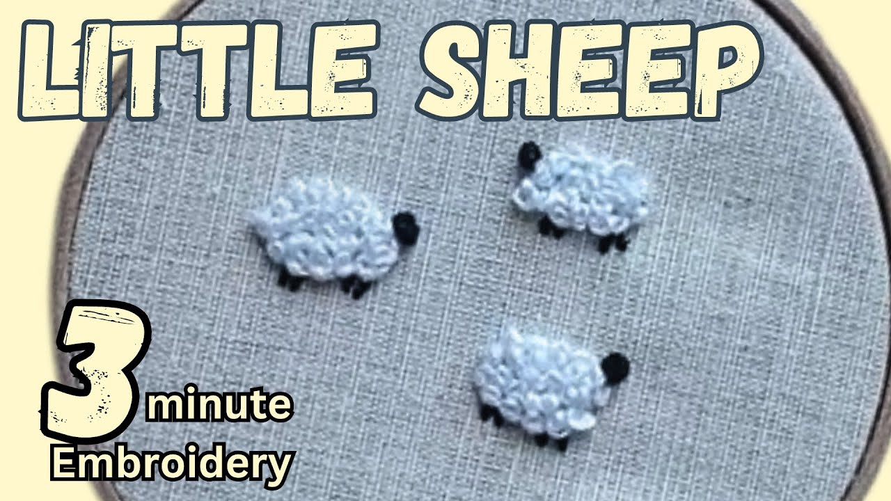 Easy Cute Sheep || FAST Embroidery