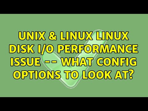 Unix & Linux: Linux disk I/O performance issue -- what config options to look at?