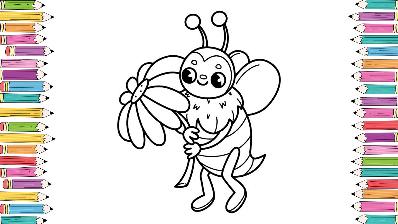 Buzzing Bee Coloring Pages | Fun & Educational Coloring Videos for Kids