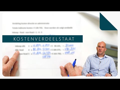 Kostenverdeelstaat / kostenplaatsenmethode