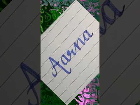 Aarna name calligraphy #calligraphy #shorts #ytshorts