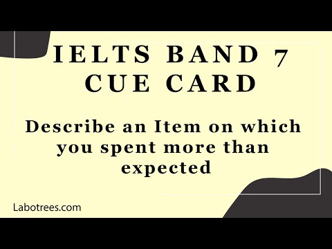 Describe an Item on which you spent more than expected
