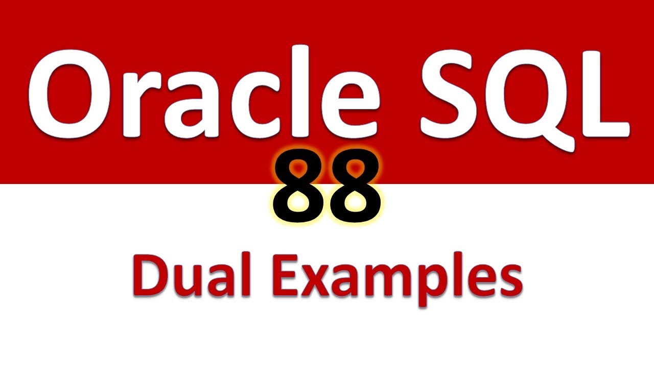 Oracle SQL Developer Tutorial For Beginners   88   Dual Examples