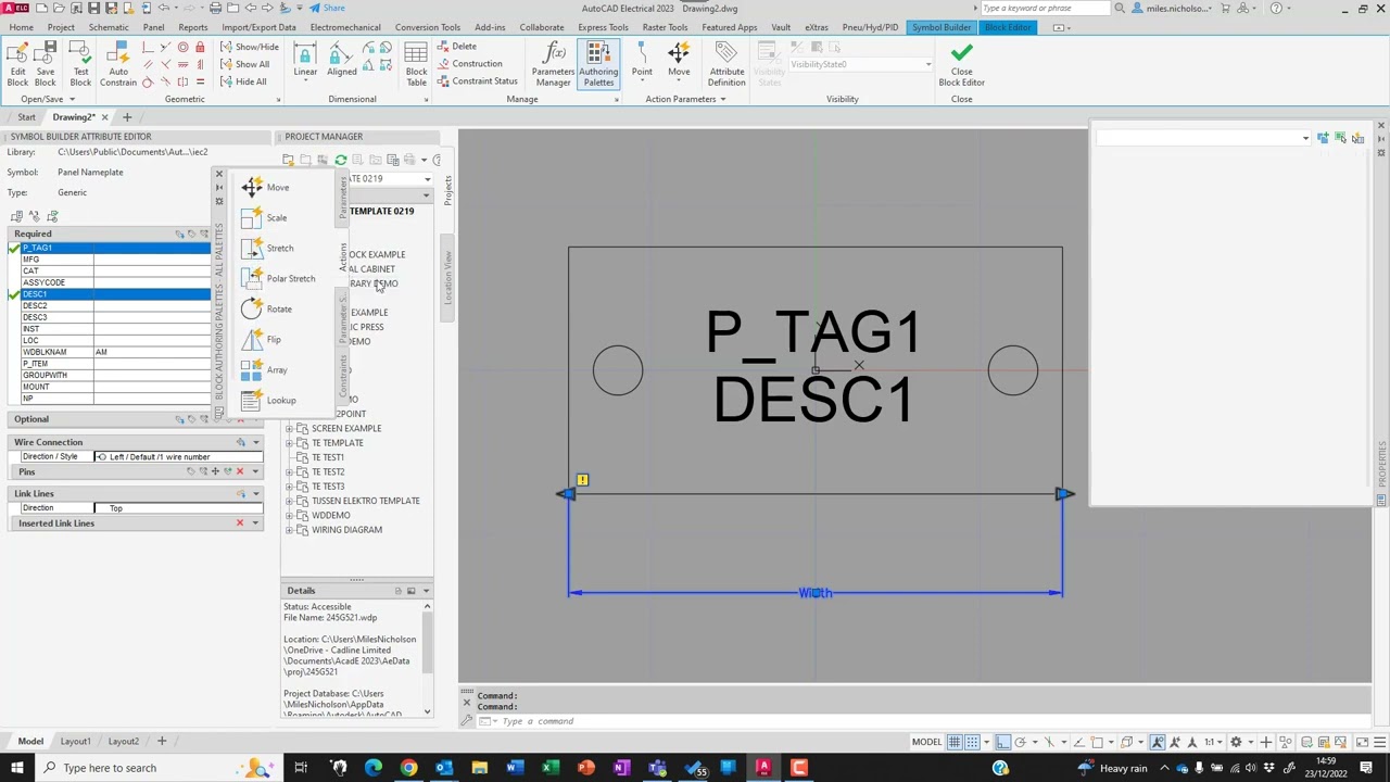 AutoCAD Electrical 2023 – Creating a Dynamic Nameplate