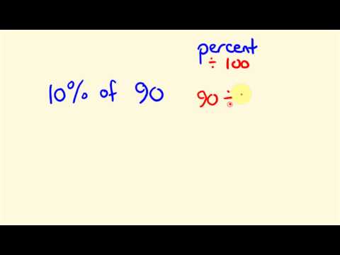 Percentages of a number - fast math lesson