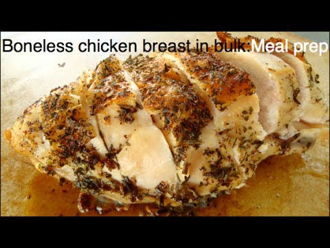 Meal Prep: How to bake chicken breast in bulk! Super easy and quick ...