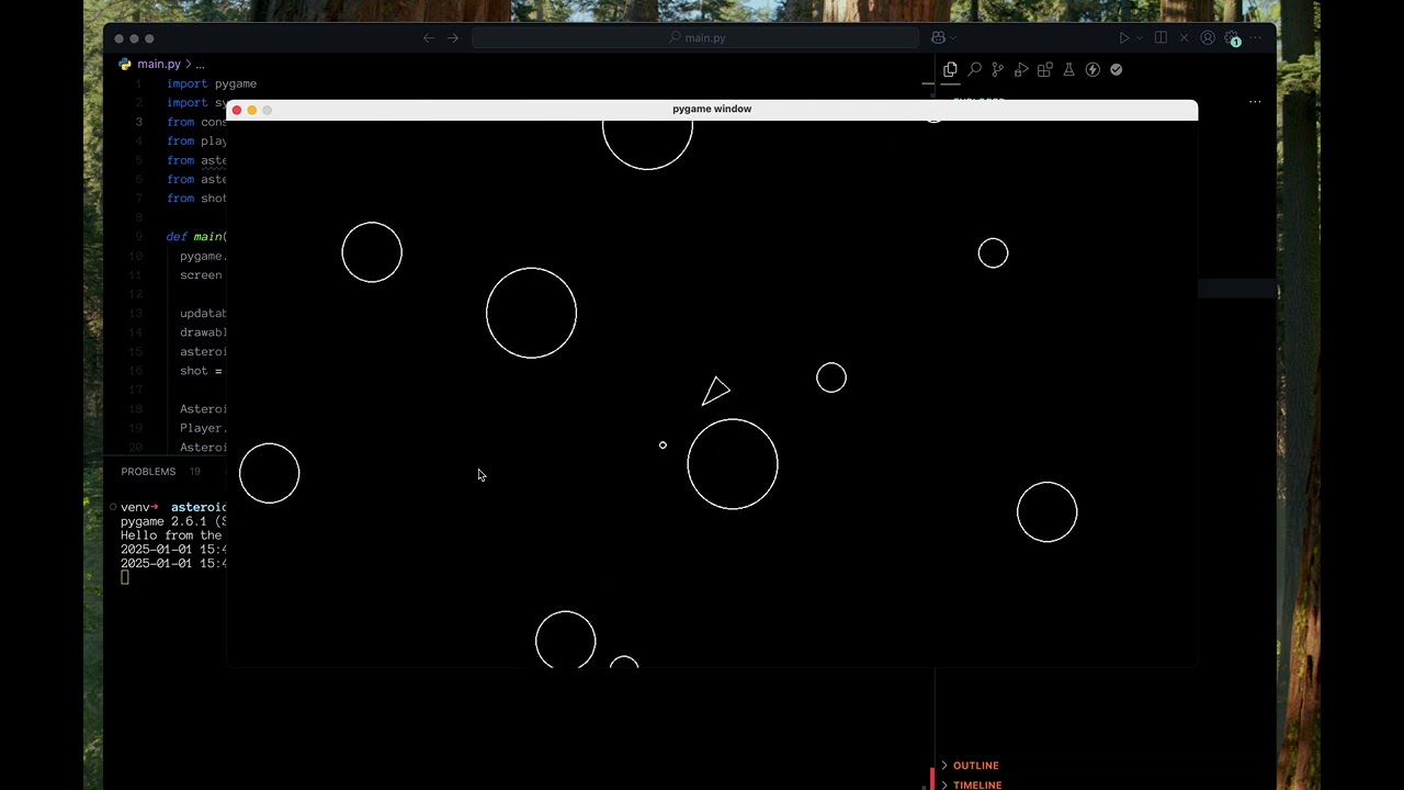 Asteroids Game Clone | Python & Pygame Tutorial