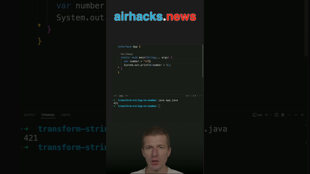 A Fun Way To Convert Strings To Integers #java #shorts #coding #airhacks