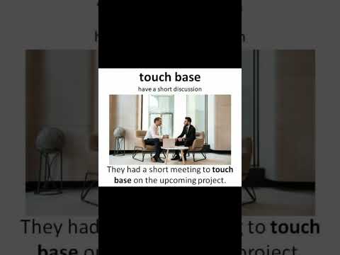 TOUCH BASE meaning with example. #learnenglish #vocabularybuilding