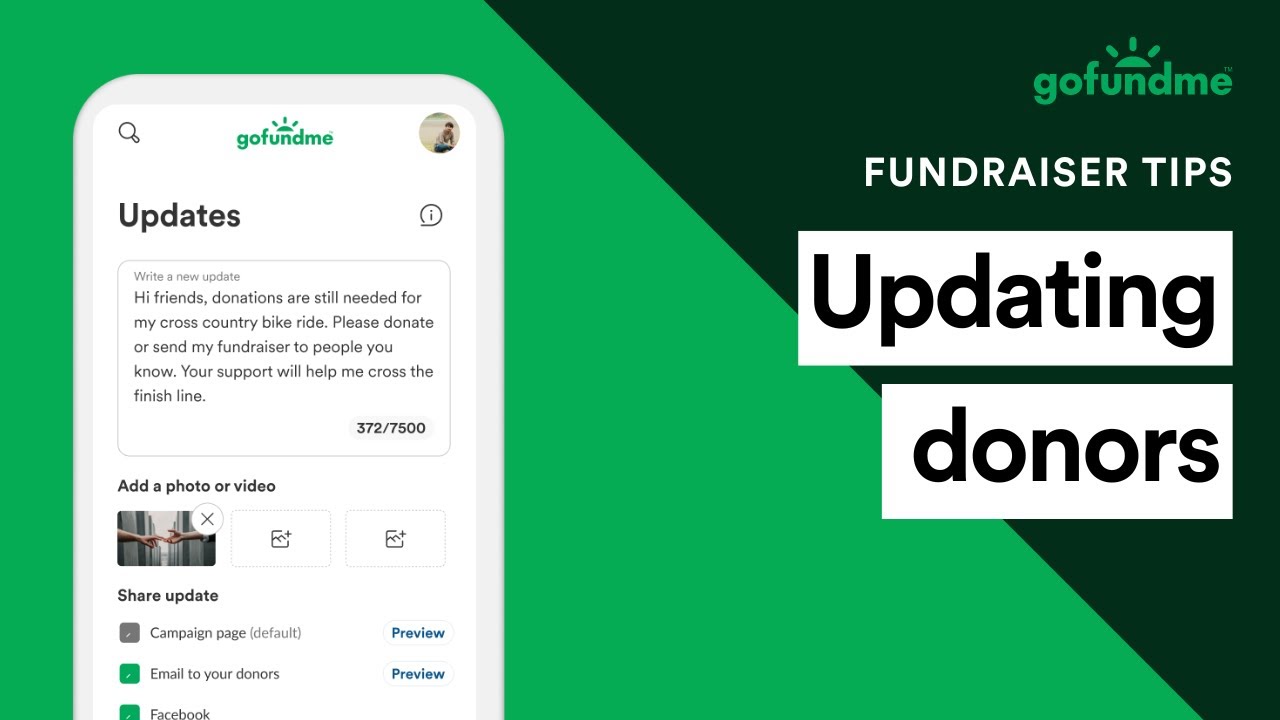 Tips for posting updates to your GoFundMe fundraiser