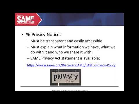 What is GDPR? What does it mean for SAME?