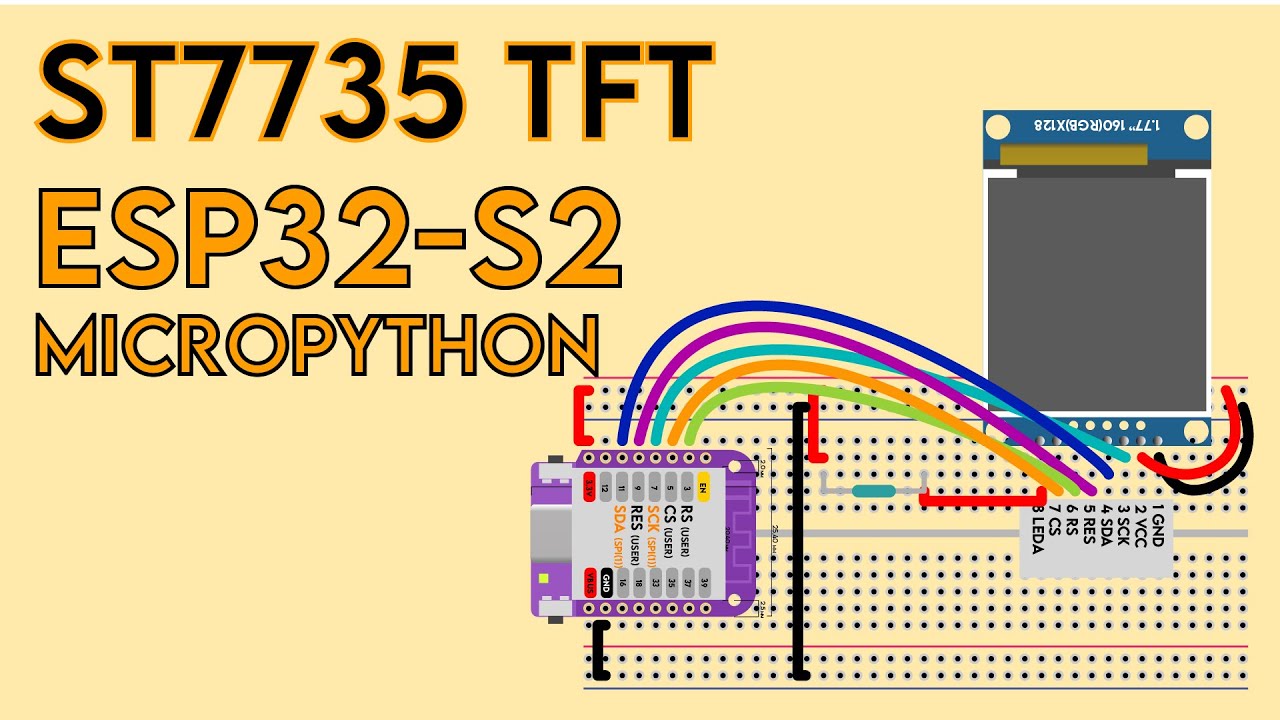 Connecting ESP32 S2 Mini with TFT ST7735S Screen using Micropython