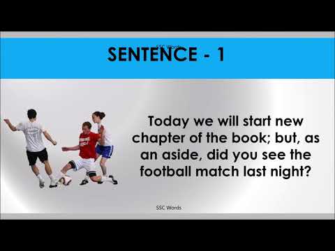 AS AN ASIDE Idiom 1514 # Meaning and five sentences # SSC Words