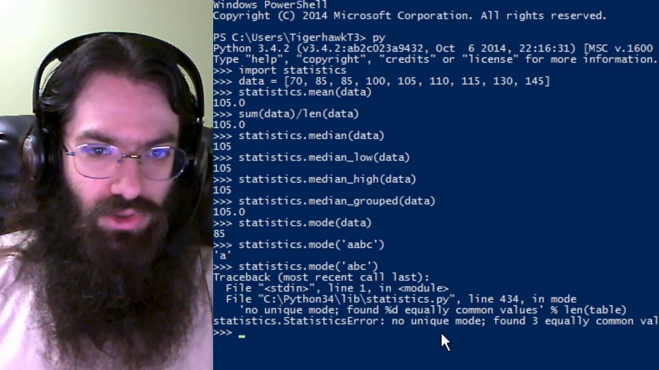 Let's Code Python: statistics