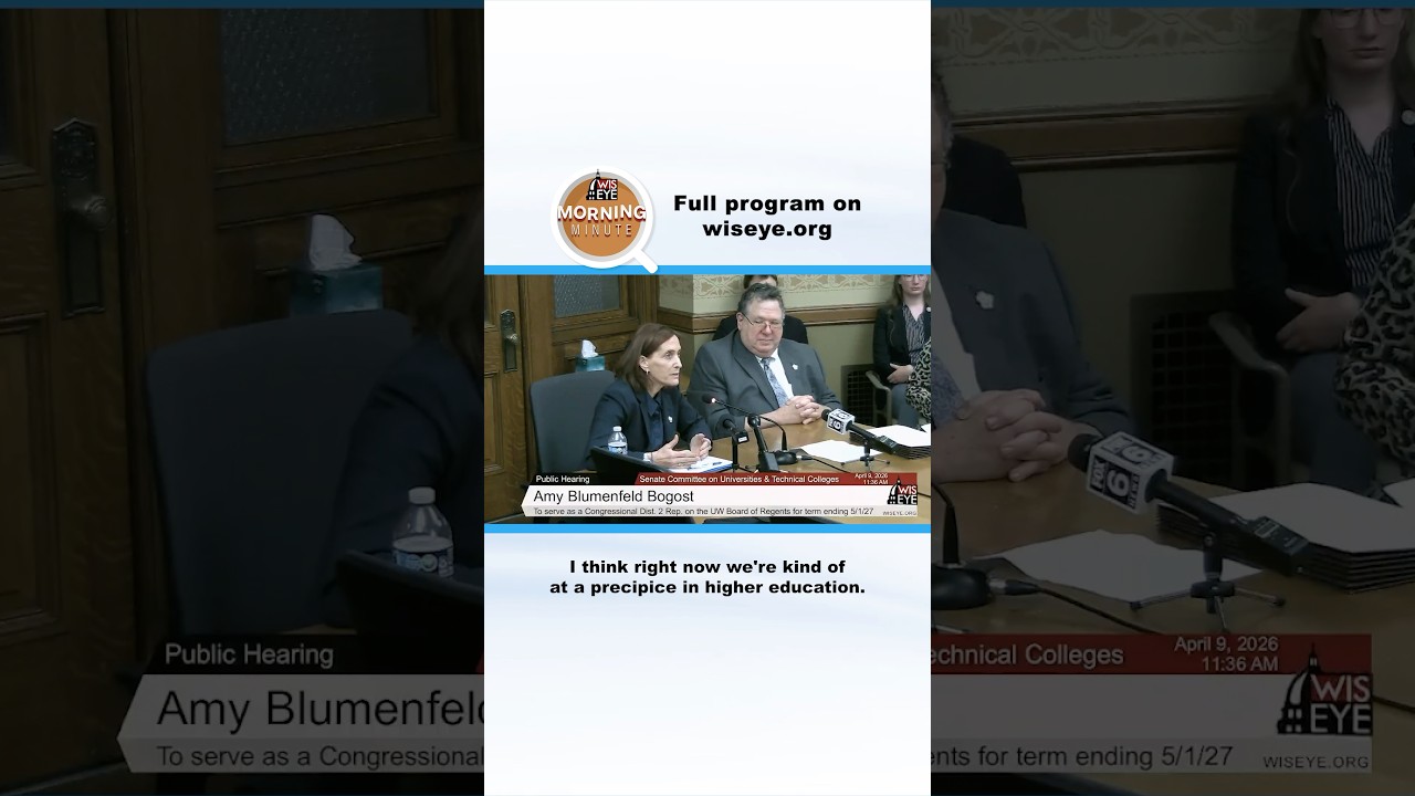 Senate Committee hearing with UW Board of Regents on Pres. Rothman #wisconsineye #wipolitics #shorts