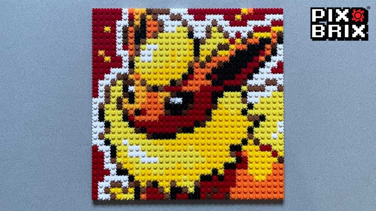 Flareon Pokémon Pixel Art - Pix Brix Instructions