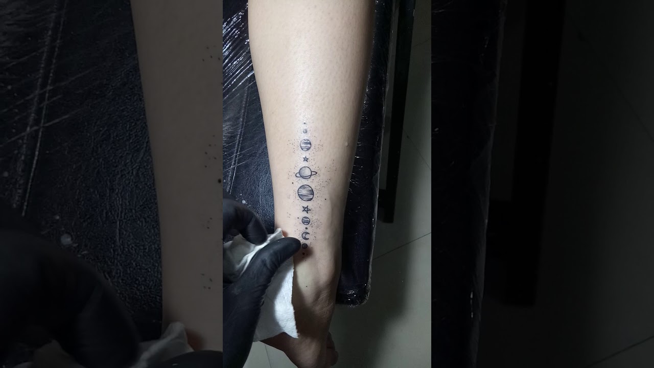 Solar system tattoo