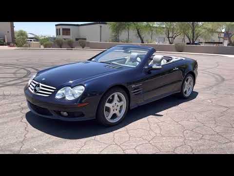 2005 Mercedes Benz SL55 AMG Capri Blue Exterior Walk Around for sale Cascio Motors
