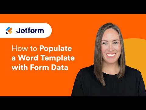 Populate a Word Template with Form Data