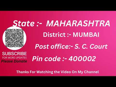 Maharashitra Mumbai S c Court Ka pin code 400002 / Mumbai S c Court ka post office