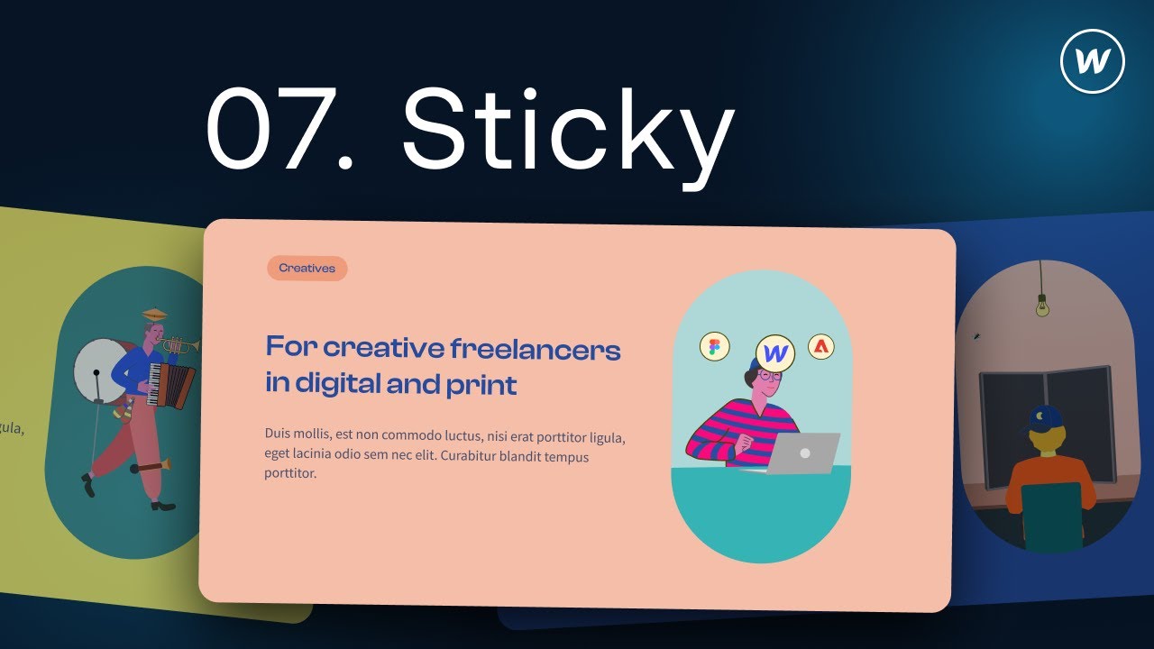 07. Advanced Webflow development tutorial: STICKY CARDS section