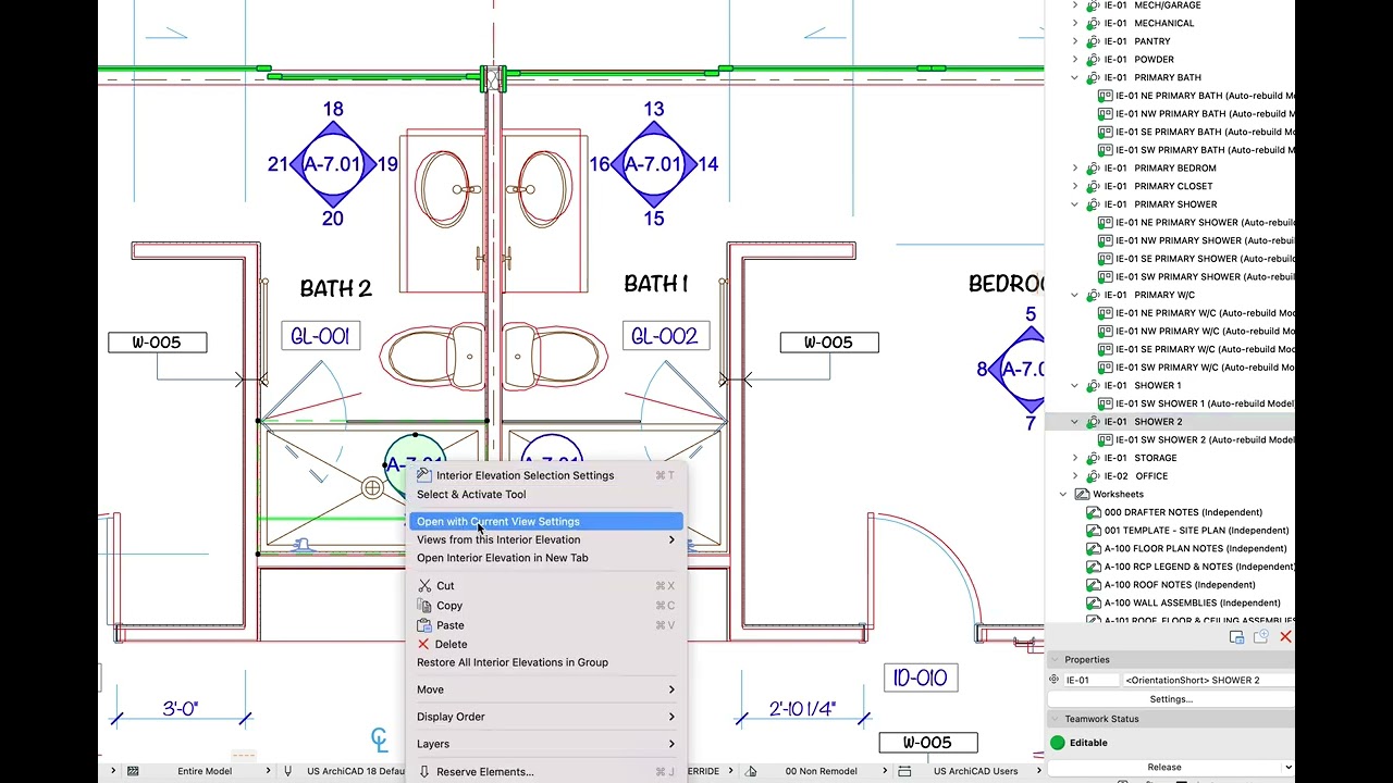 Renaming Interior Elevations