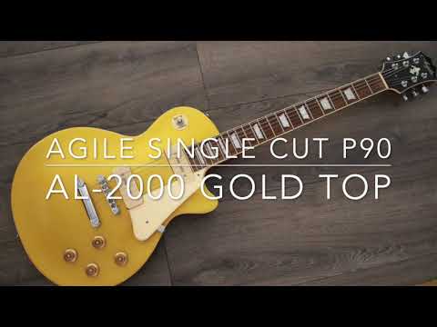 Agile AL-2000 Single Cut P90 Gold Top LP | Reverb