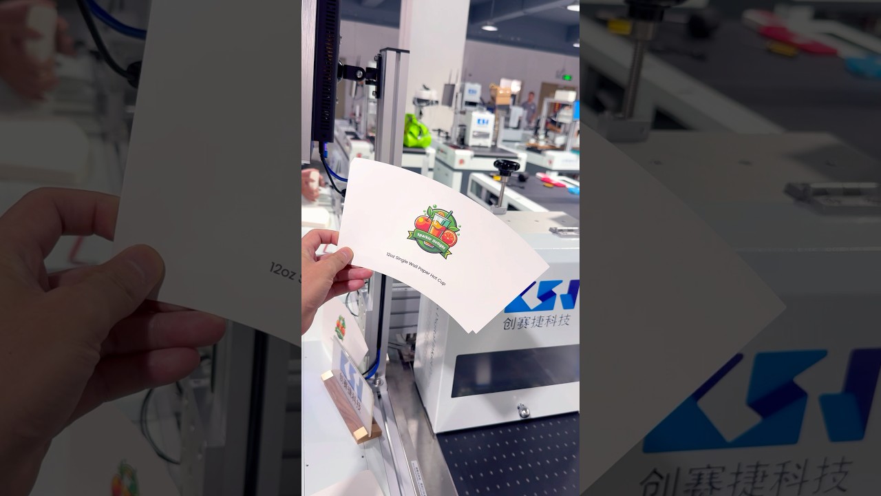 Paper cup fan printing machine, digital paper cup printer for single PE cups! #papercups