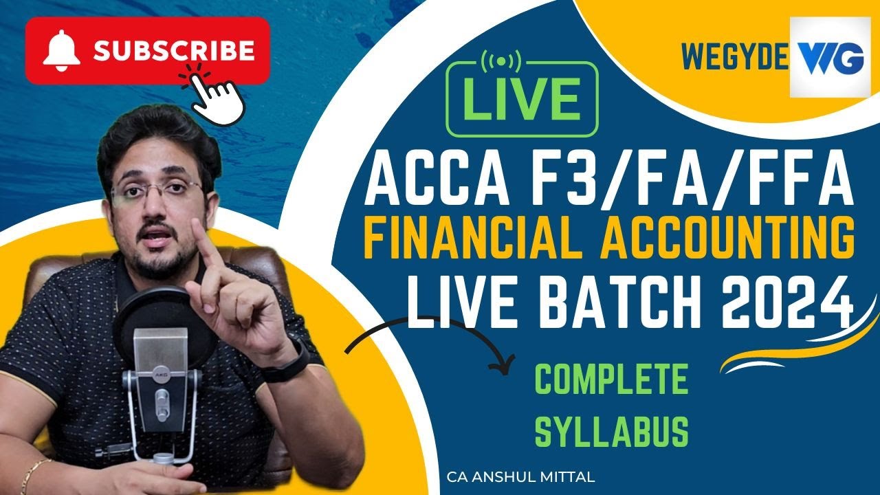 (7) Chapter 7 (Part 1) - Inventory | F3/FA - Financial Accounting | Live classes(Wegyde)