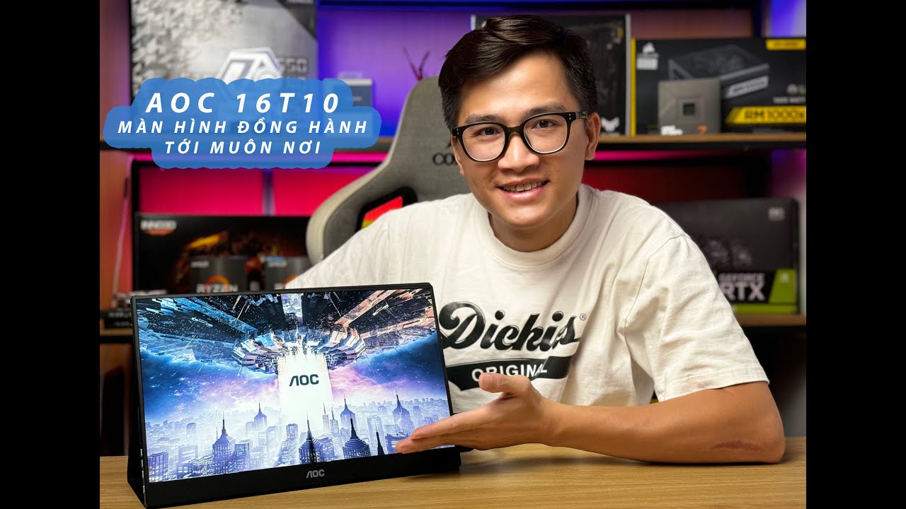 Màn hình di động AOC 16T10 (15.6 inch/FHD/IPS/60Hz/5ms)