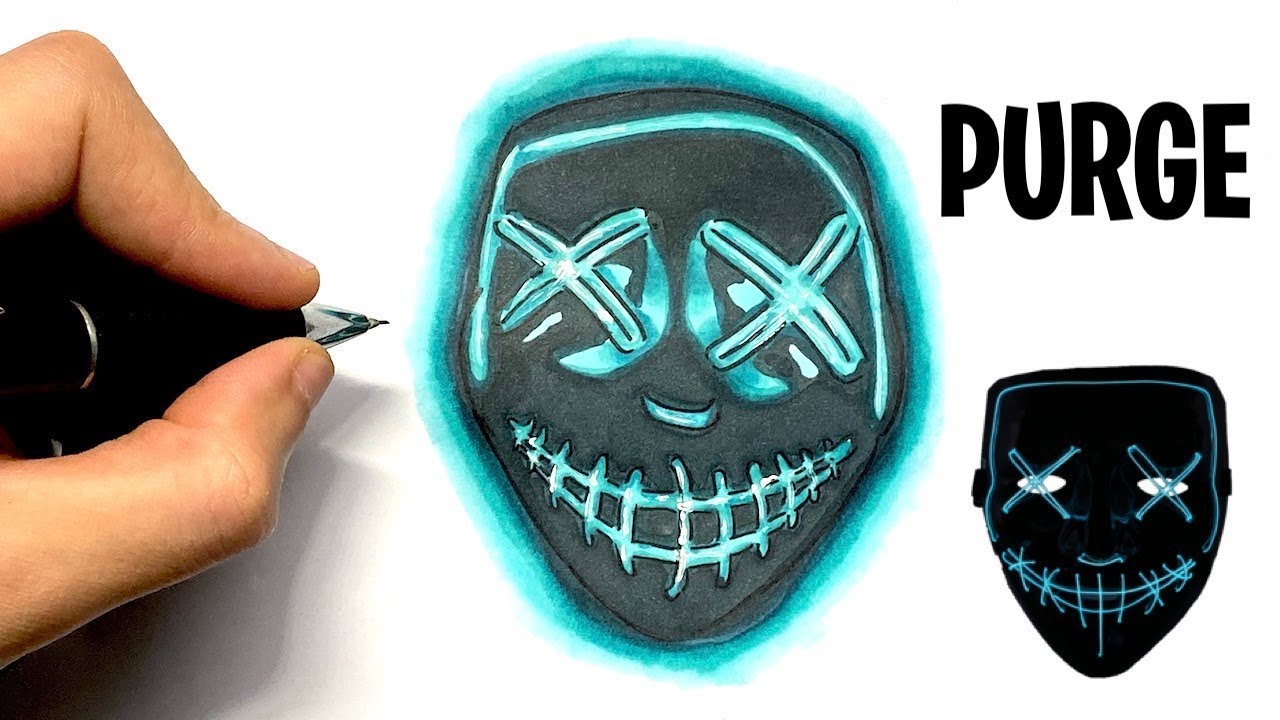 HOW TO DRAW PURGE MASK