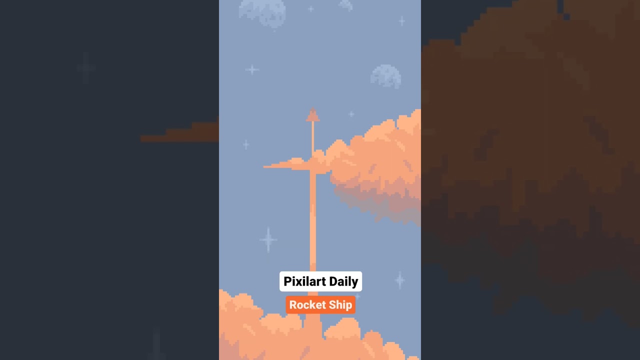 Pixilart Daily: Rocket Ship#pixilart #pixelart #pixelartgallery #pixelartspace #space #rocketship