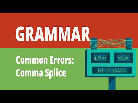 Common Errors: Comma Splices (Tutor Talks)