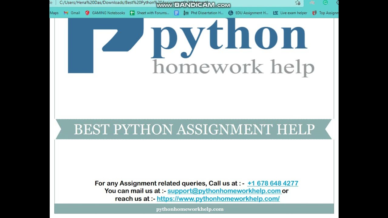 Best Python Homework Help