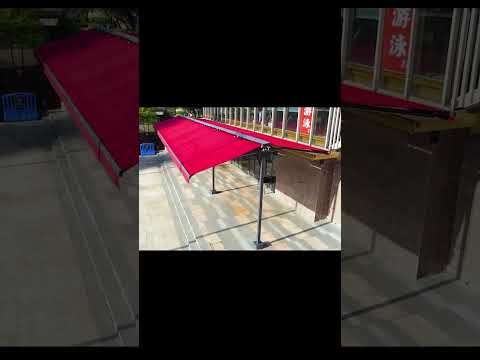 Have you ever seen an awning like this? Umbrella electric awning #shade #decor #awning #cover