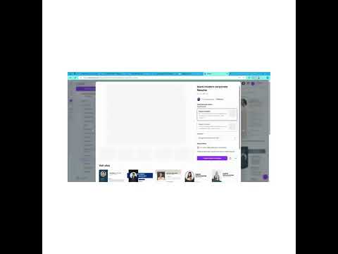 comment créer un cv gratuitement en 2 minutes sur canva.
