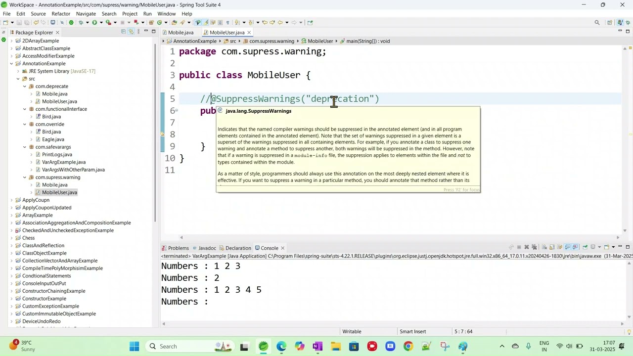 #29. Java Annotations Explained with Examples | @Override, @Deprecated, @FunctionalInterface & More
