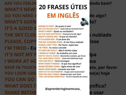 20 FRASES ÚTEIS EM INGLÊS