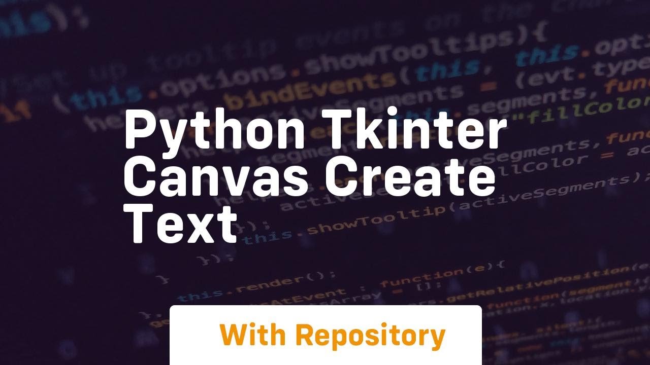 python tkinter canvas create text
