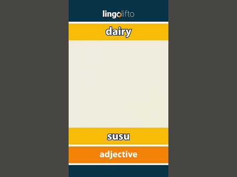 🇬🇧🇮🇩 dairy - susu : learn English : ayo belajar bahasa Inggris : vocabulary builder