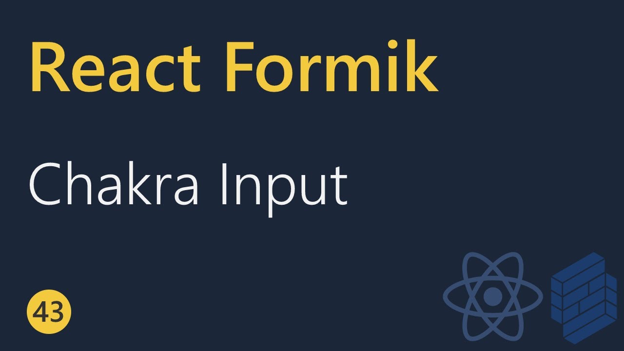React Formik Tutorial - 43 - ChakraInput