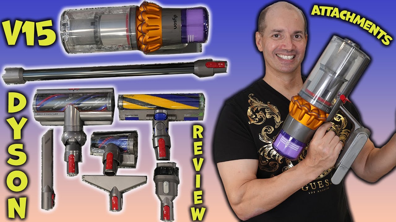Dyson V15 Detect Cordless Vacuum Attachments - Review & Demo