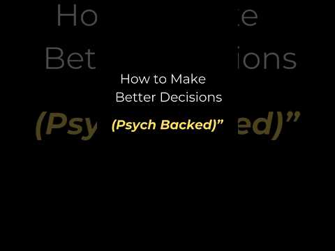 How to make better decisions. #motivation #mindset #trendingshorts #ytshorts