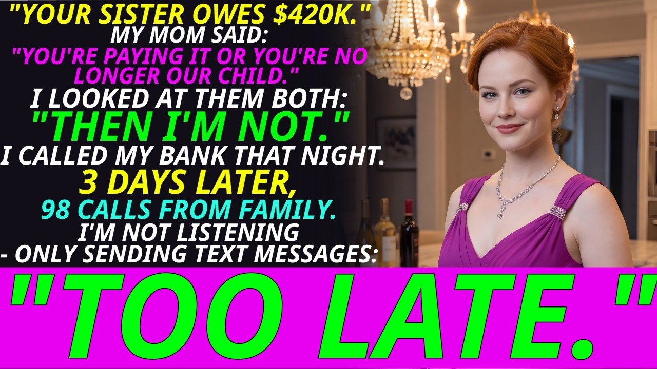 My Parents Demanded I Pay My Sister's $500K Debt Or Be Disowned—I Gave Them Three Days